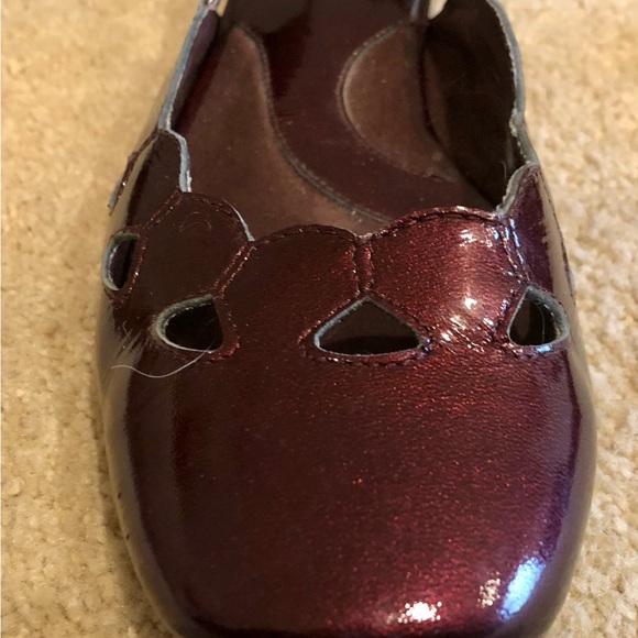 Perlina | Shoes | Perlina Slingback Patent Leather Wine Colored Flats ...